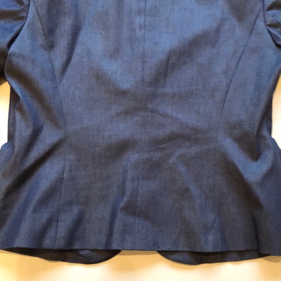 Talbots | Jackets & Coats | Talbots 4 One Button Blue Denim Blazer ...